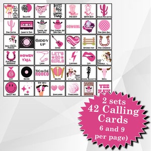 30 Disco Cowgirl 5x5 Bingo Cards | Instant Download | Pdfs for Easy ...