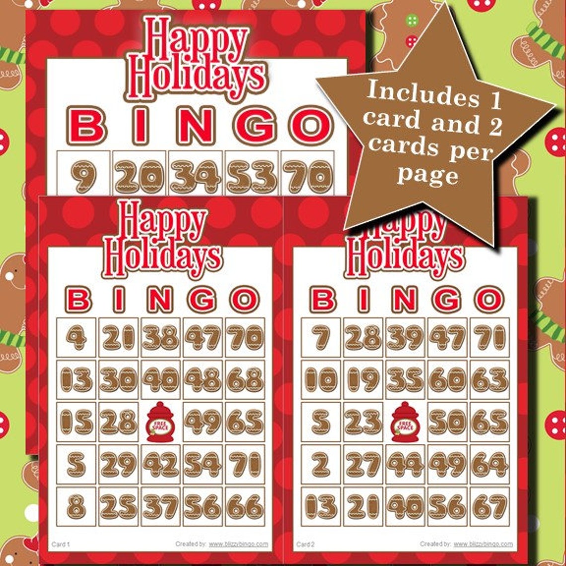 Happy Holidays 30 Cards Classic 5x5 Bingo Printable Pdfs - Etsy