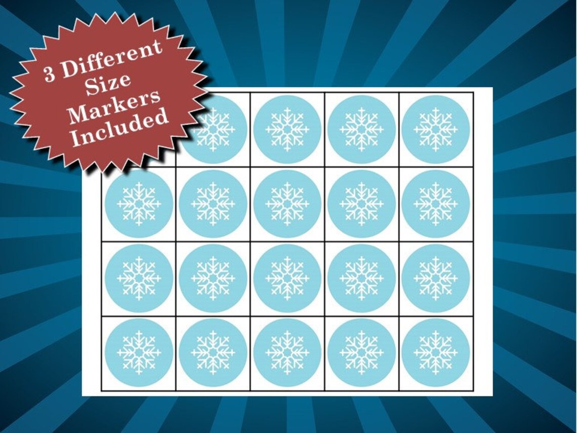 30 Winter Wonderland 5x5 Bingo Cards Instant Download Pdfs - Etsy
