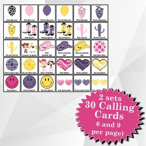 30 Disco Cowgirl Kids 5x5 Bingo Cards | Instant Download | Pdfs for ...