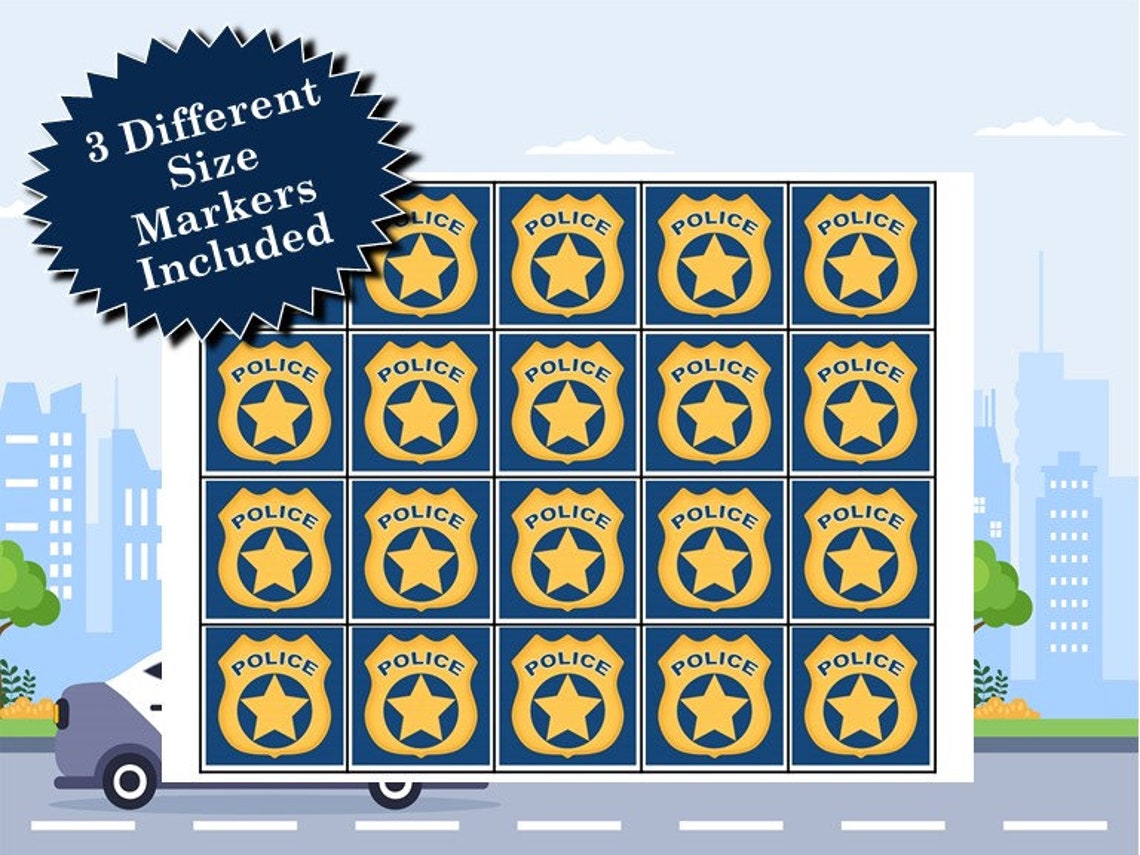 30 Police 4x4 Bingo Cards Instant Download Pdfs for Easy - Etsy