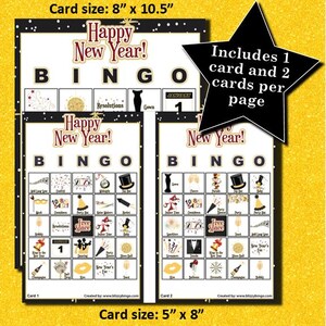 30 New Year's 5x5 Bingo Cards | Instant Download | Pdfs for Easy ...