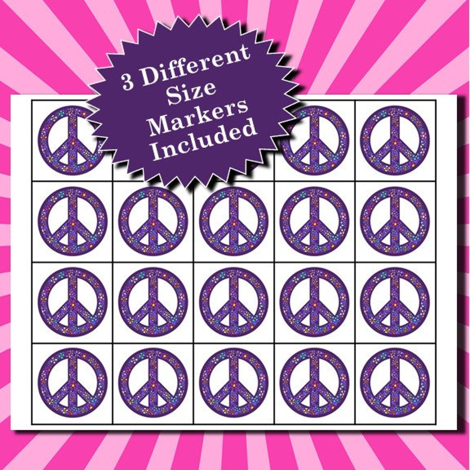 Groovy Time 5x5 Bingo Printable Pdfs Contain Everything You - Etsy