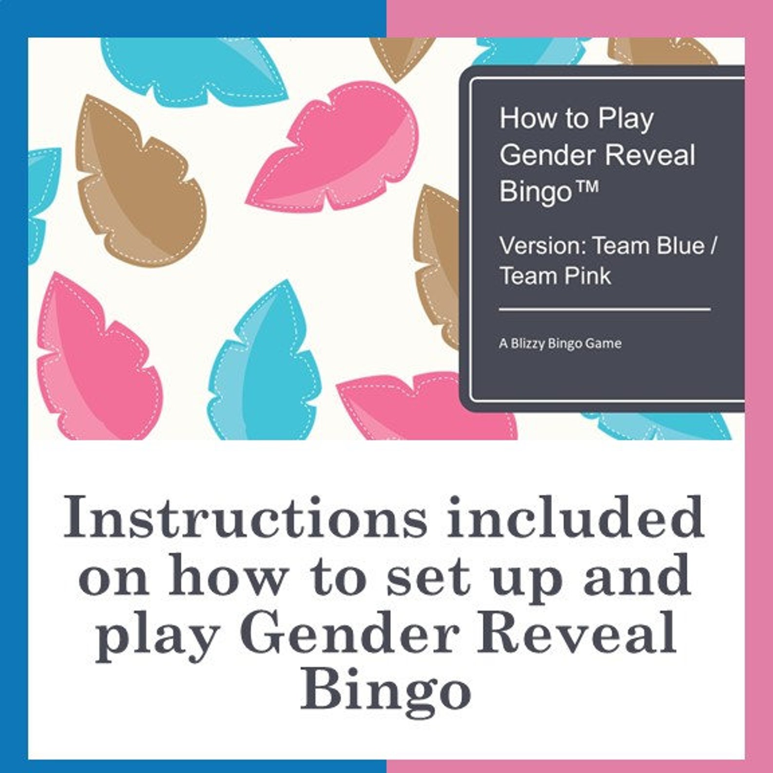Gender Reveal Bingo is a Fun Exciting Gender Reveal Game to - Etsy