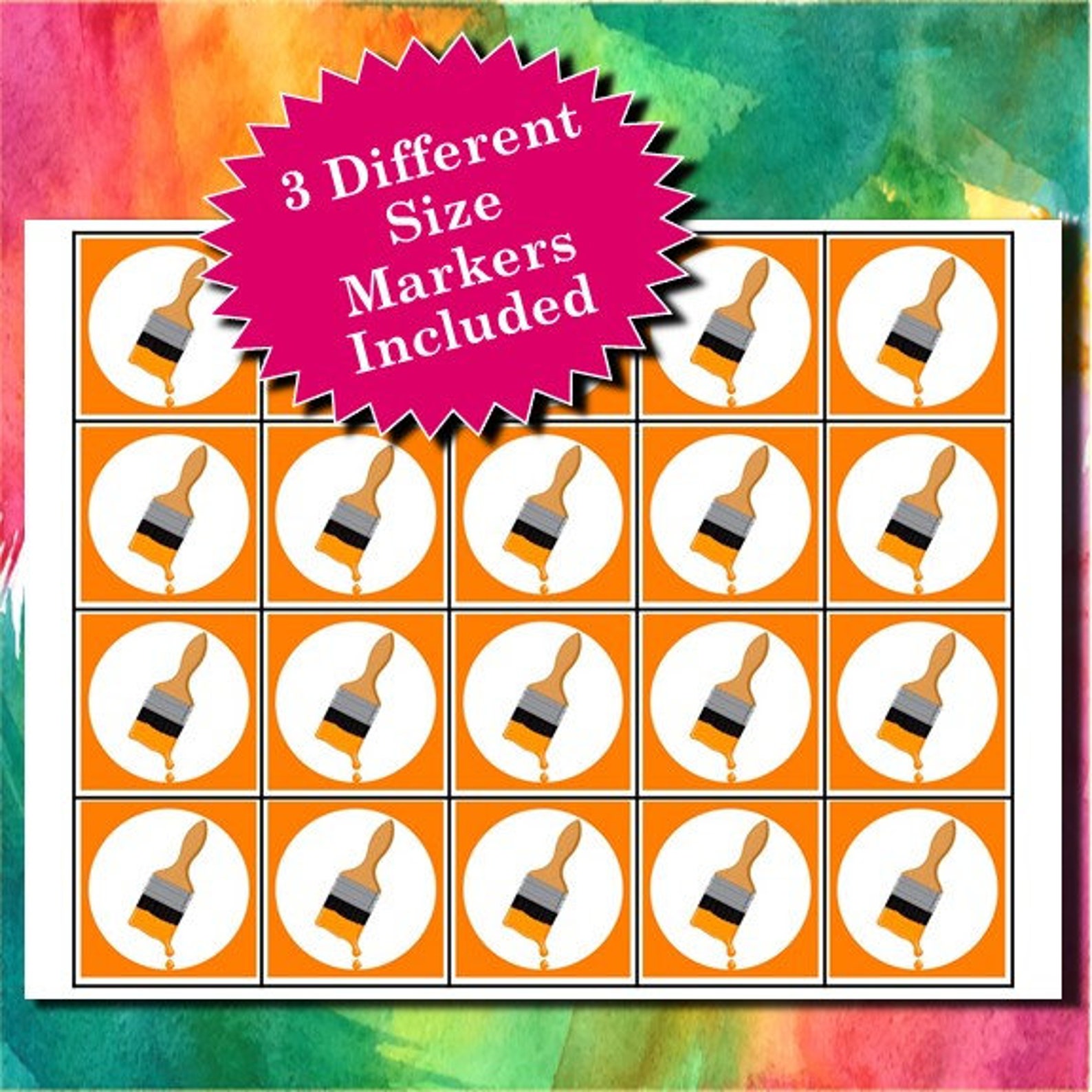 30 Art 5x5 Bingo Cards Instant Download Pdfs for Easy - Etsy