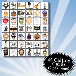 Halloween - Blue 5x5 Bingo Printable Pdfs Contain Everything You Need ...