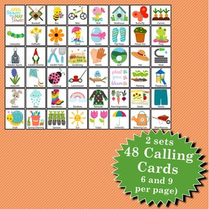 30 Spring 4x4 Bingo Cards | Instant Download | Pdfs for Easy Printing ...