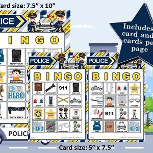 30 Police 4x4 Bingo Cards | Instant Download | Pdfs for Easy Printing ...