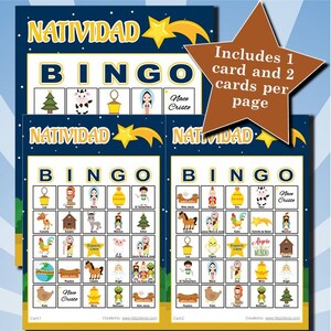 Spanish Natividad 5x5 Bingo Printable Pdfs Contain Everything You Need ...