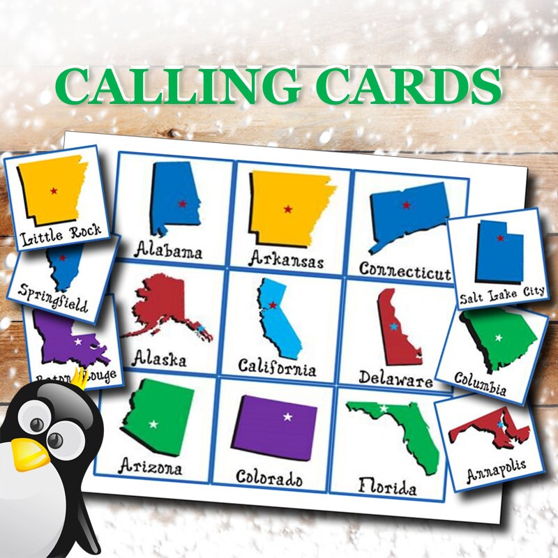 Blizzy Bingo UNITED STATES Printable Pdfs Contain Everything - Etsy