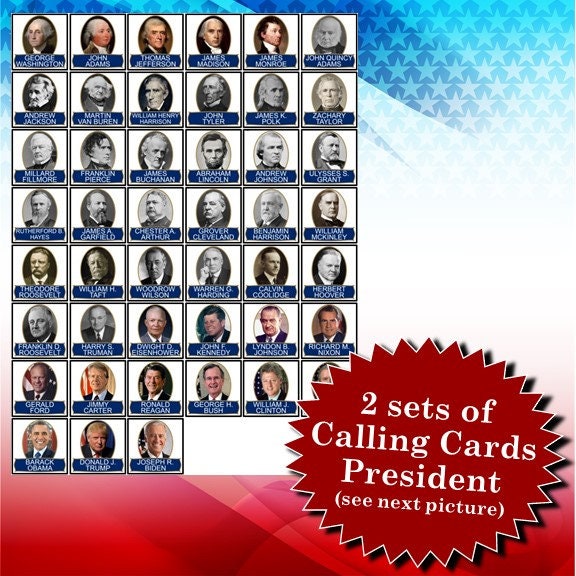 Presidential 4x4 Bingo Printable Pdfs Contain Everything You | Etsy