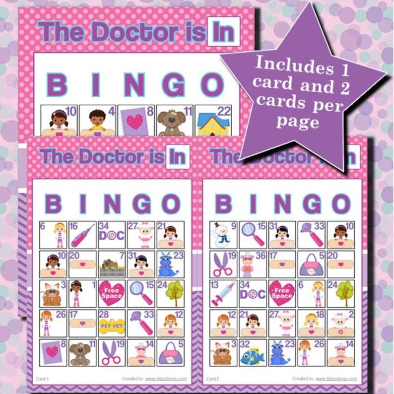 The Doctor is in 5x5 Bingo Printable Pdfs Contain Everything | Etsy