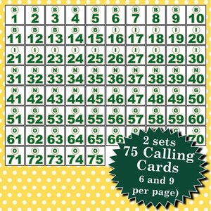 St. Patrick's Day Classic (75 Numbers) 5x5 Bingo (30 Cards) Printable ...