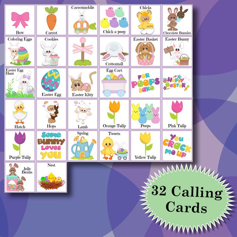 EASTER 5x5 Bingo Printable Pdfs Contain Everything You Need to Play ...