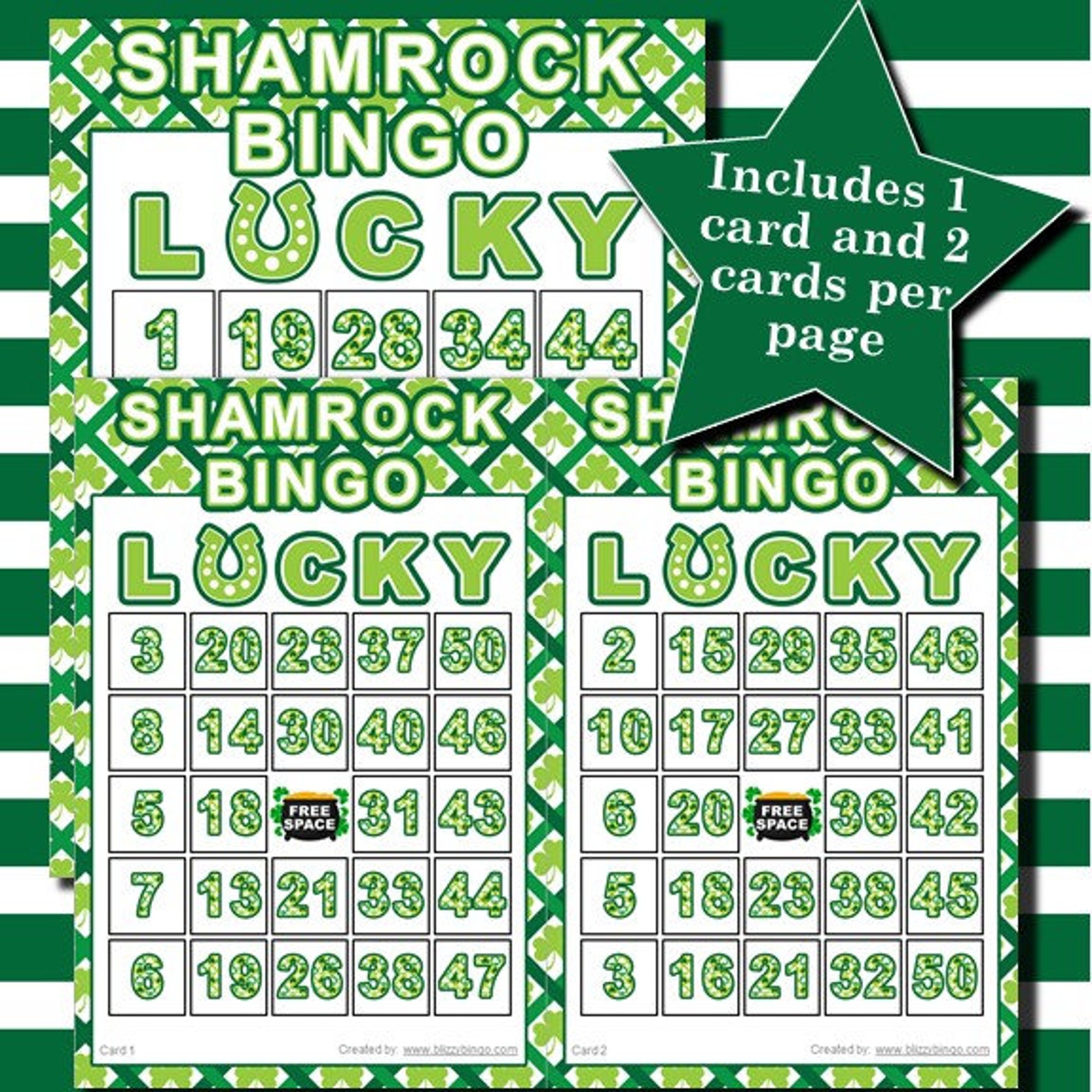 Shamrock Bingo 30 Cards Printable Pdfs Contain Everything You Need to ...