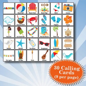 SUMMER FUN 5x5 Bingo Printable Pdfs Contain Everything You Need to Play ...