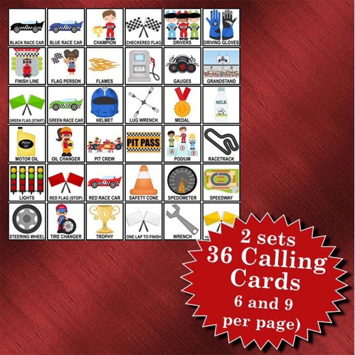 Racing 4x4 Bingo Printable Pdfs Contain Everything You Need to - Etsy