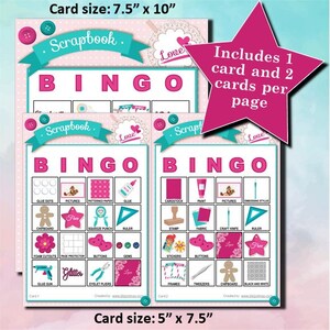 30 Scrapbook 4x4 Bingo Cards | Instant Download | Pdfs for Easy ...