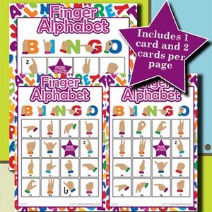 Finger Alphabet 4x4 Bingo Printable Pdfs Contain Everything You Need to ...