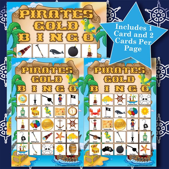 Pirates Gold 5x5 Bingo Printable Pdfs Contain Everything You Need🕚 ... Pirates Gold 5x5 Bingo Printable Pdfs Contain Everything You Need🕚 ...