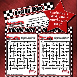 Racing Maze Printable Pdfs - Etsy