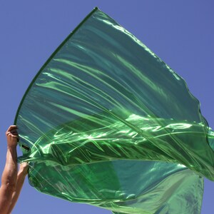Semi-sheer Worship Flags Green Healing for the Nations With Flex™ Rod ...