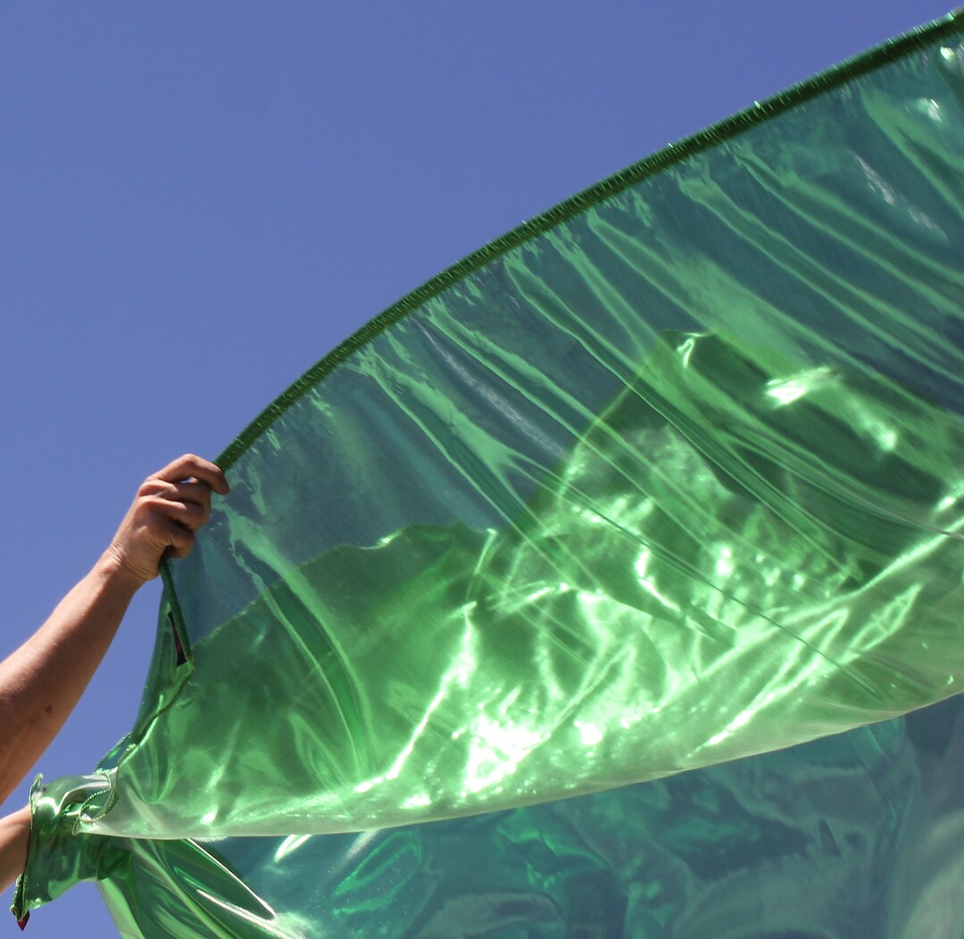 Semi-sheer Worship Flags Green Healing for the Nations With Flex™ Rod ...