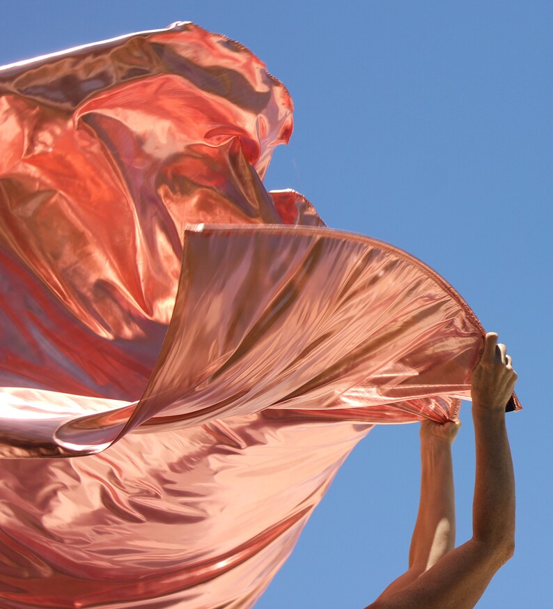 Rose Gold 'refiner's Fire' Metallic Flowy Worship Dance Banner Praise ...