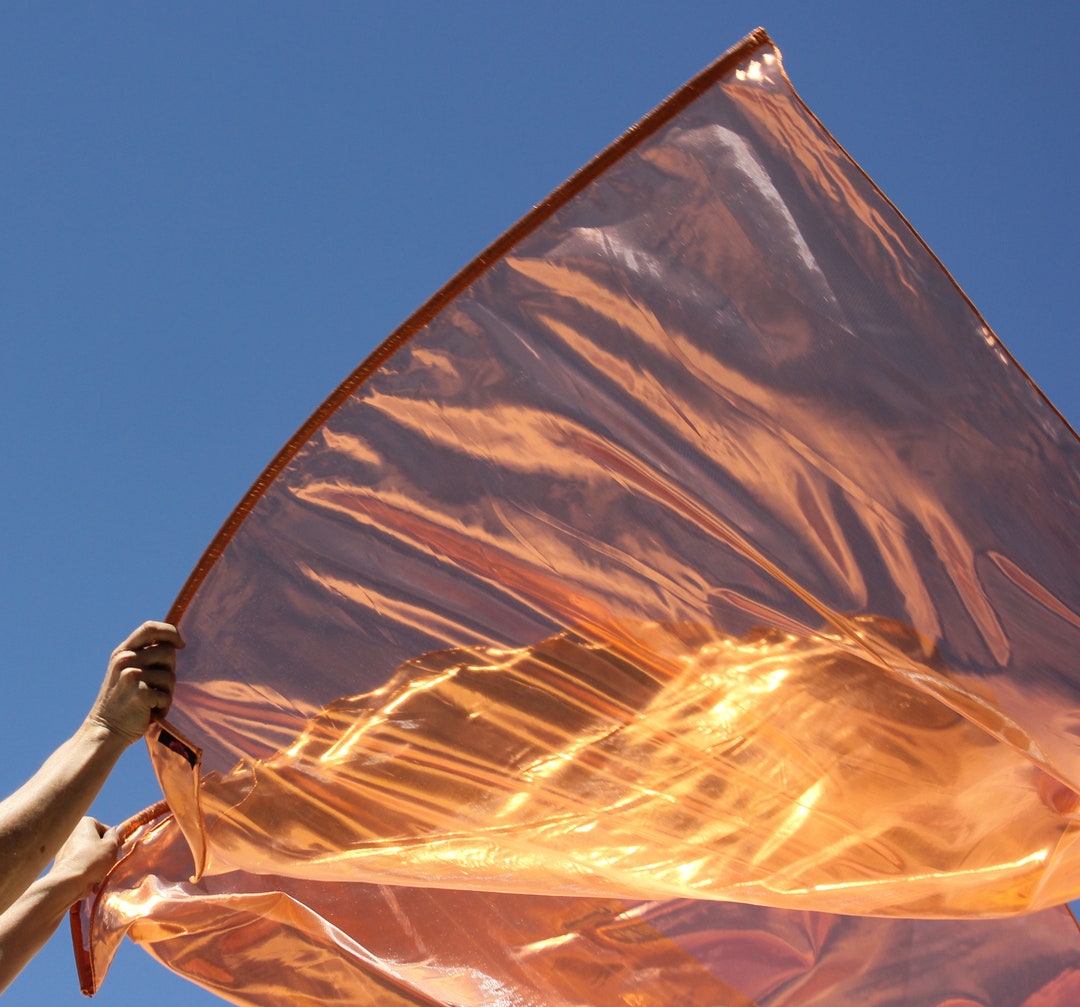 Orange Power 'battlecry' Copper Metallic Fire Worship Semi-sheer Flags ...