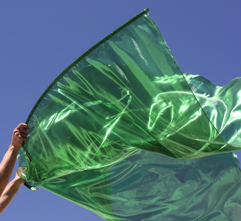 Semi-Sheer Worship Flags Green Healing for the Nations with | Etsy