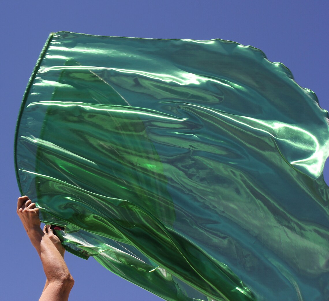 Semi-Sheer Worship Flags Green Healing for the Nations with | Etsy