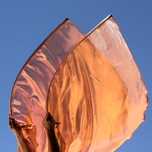 Orange Power 'battlecry' Copper Metallic Fire Worship Semi-sheer Flags ...