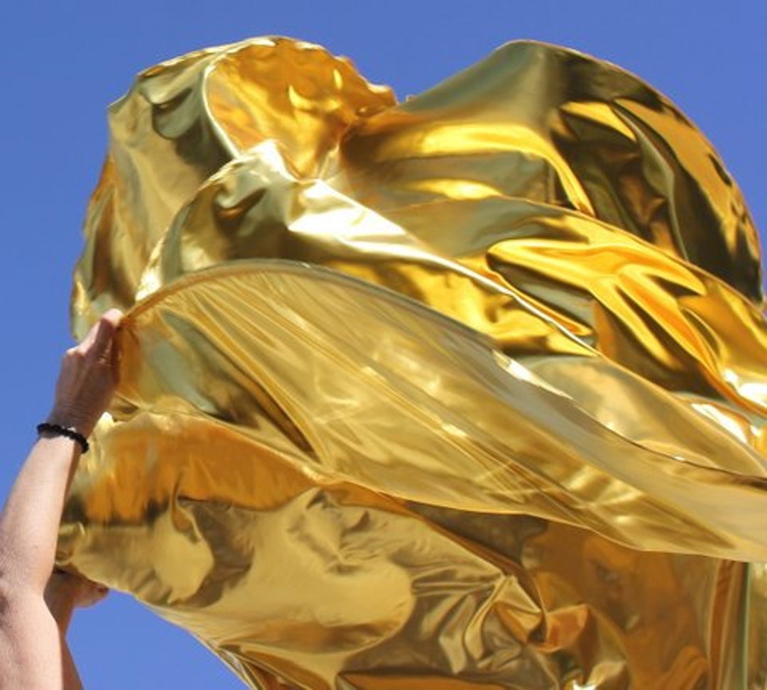 Refiner's Fire 14K Gold Metallic Flowy Worship Banner Praise Flags Set ...