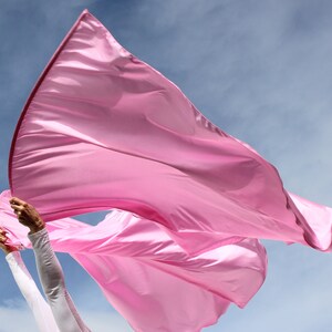 Matte Pink 'princess Warrior' Praise Banner Worship Flags Set of 2 by ...