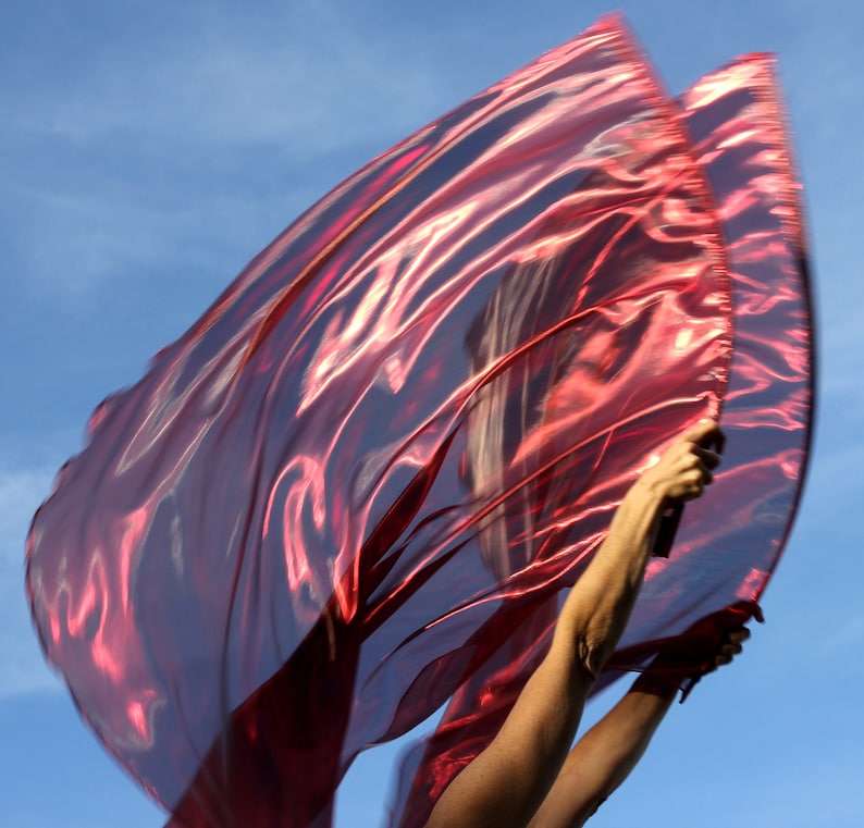 Prophetic Worship Flags Semi-sheer Red Fire With Flex™ Rod | Etsy