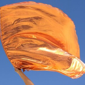 Orange Power 'battlecry' Copper Metallic Fire Worship Semi-sheer Flags ...