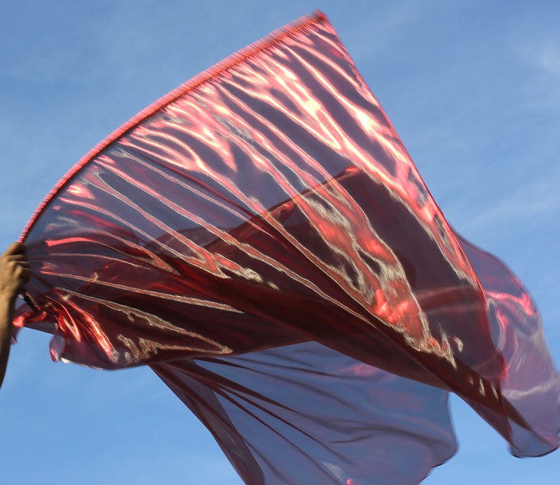 Prophetic Worship Flags Semi-sheer Red Fire With Flex™ Rod | Etsy