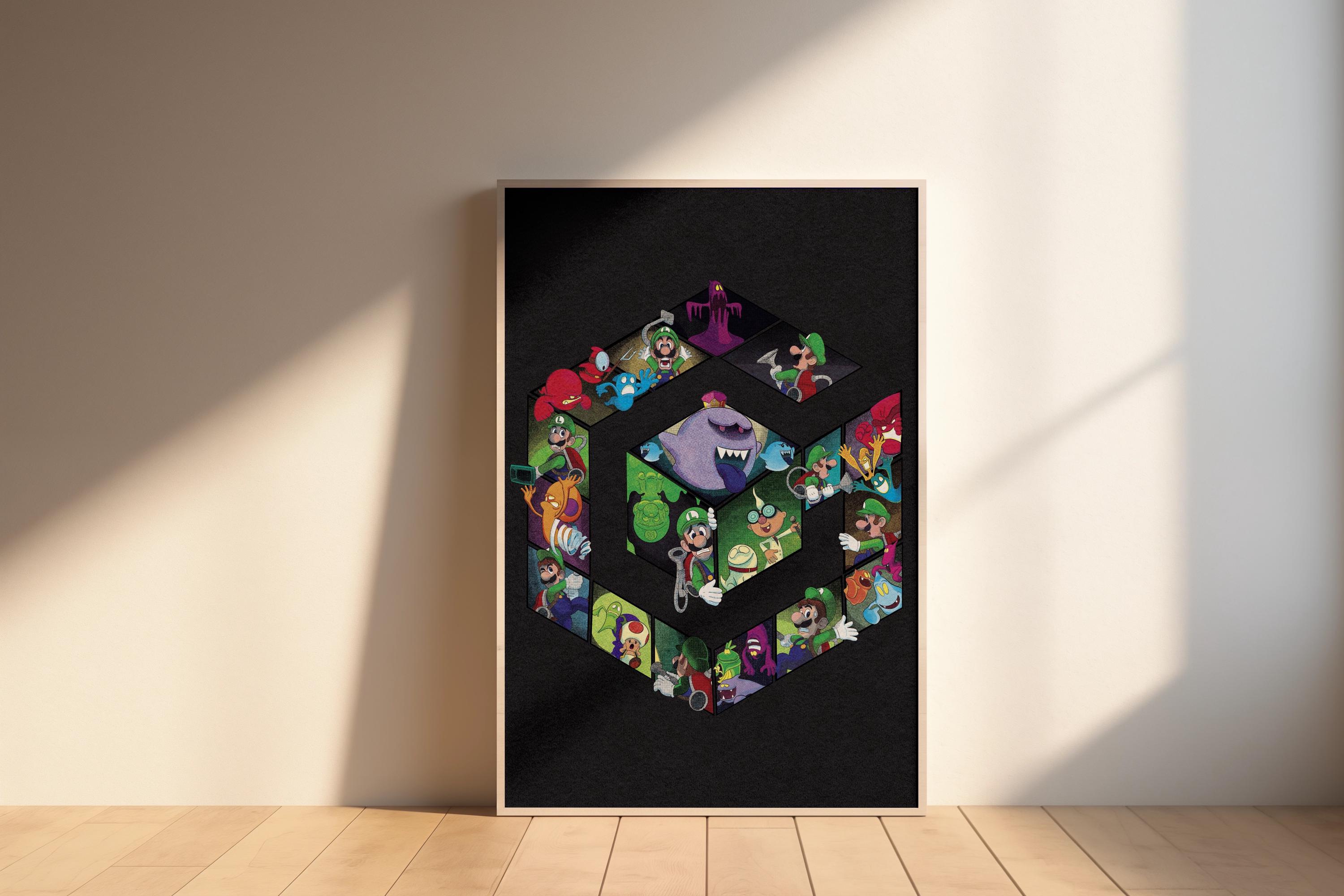 Luigi’s Mansion Gamecube Art Print: Nostalgic Halloween Comic Book ...