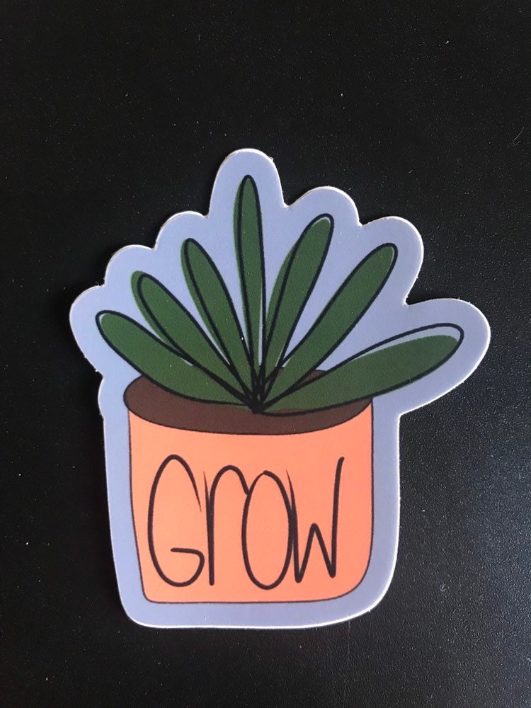 Grow Plant Sticker - Etsy