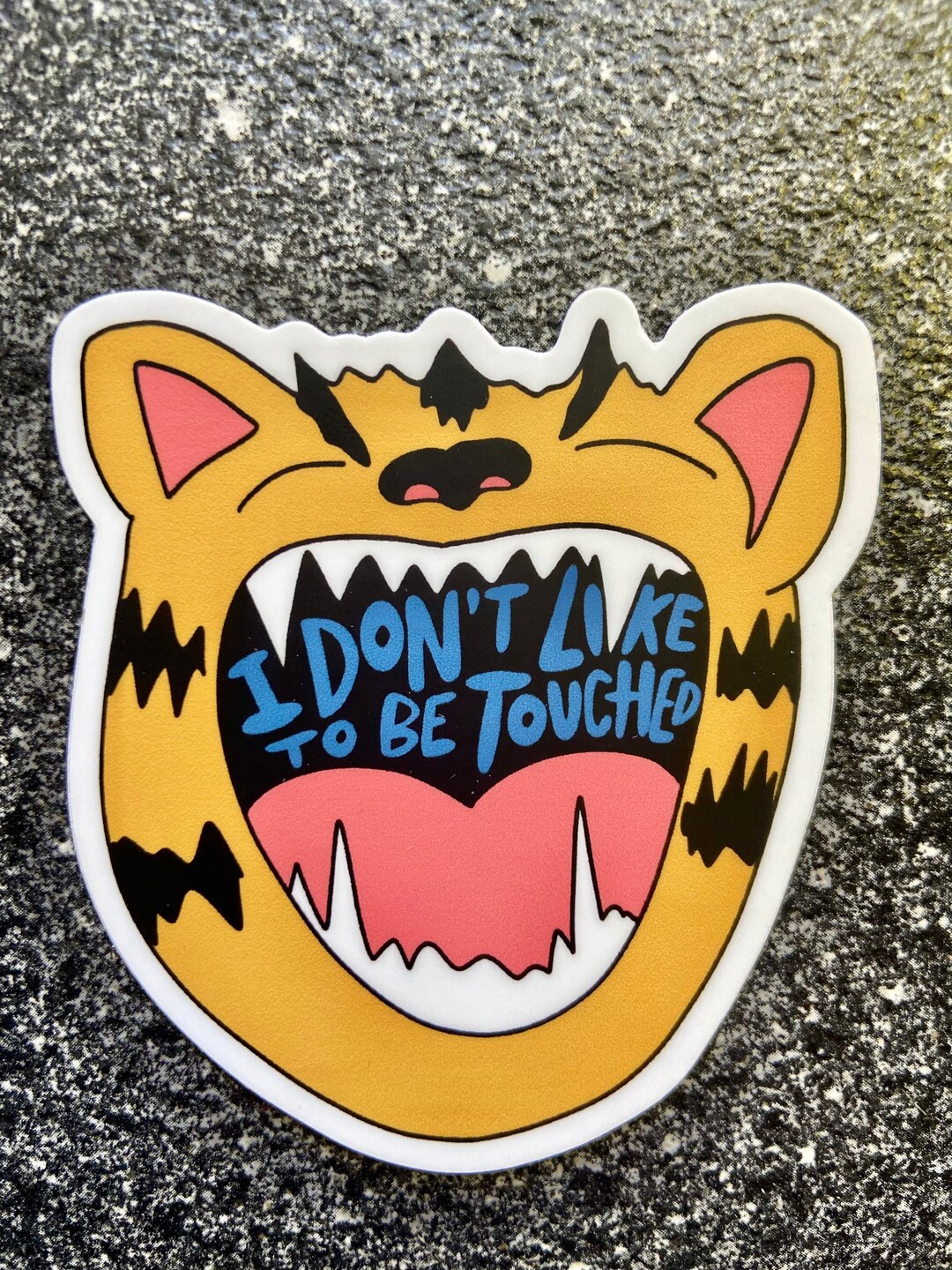 I Don’t Like to Be Touched Sticker - Etsy