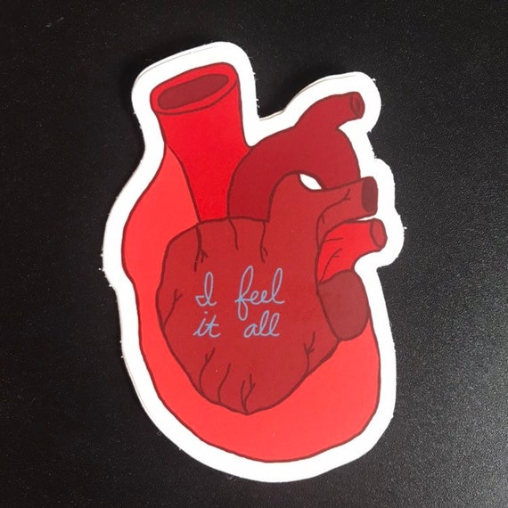 I feel it all sticker | Etsy