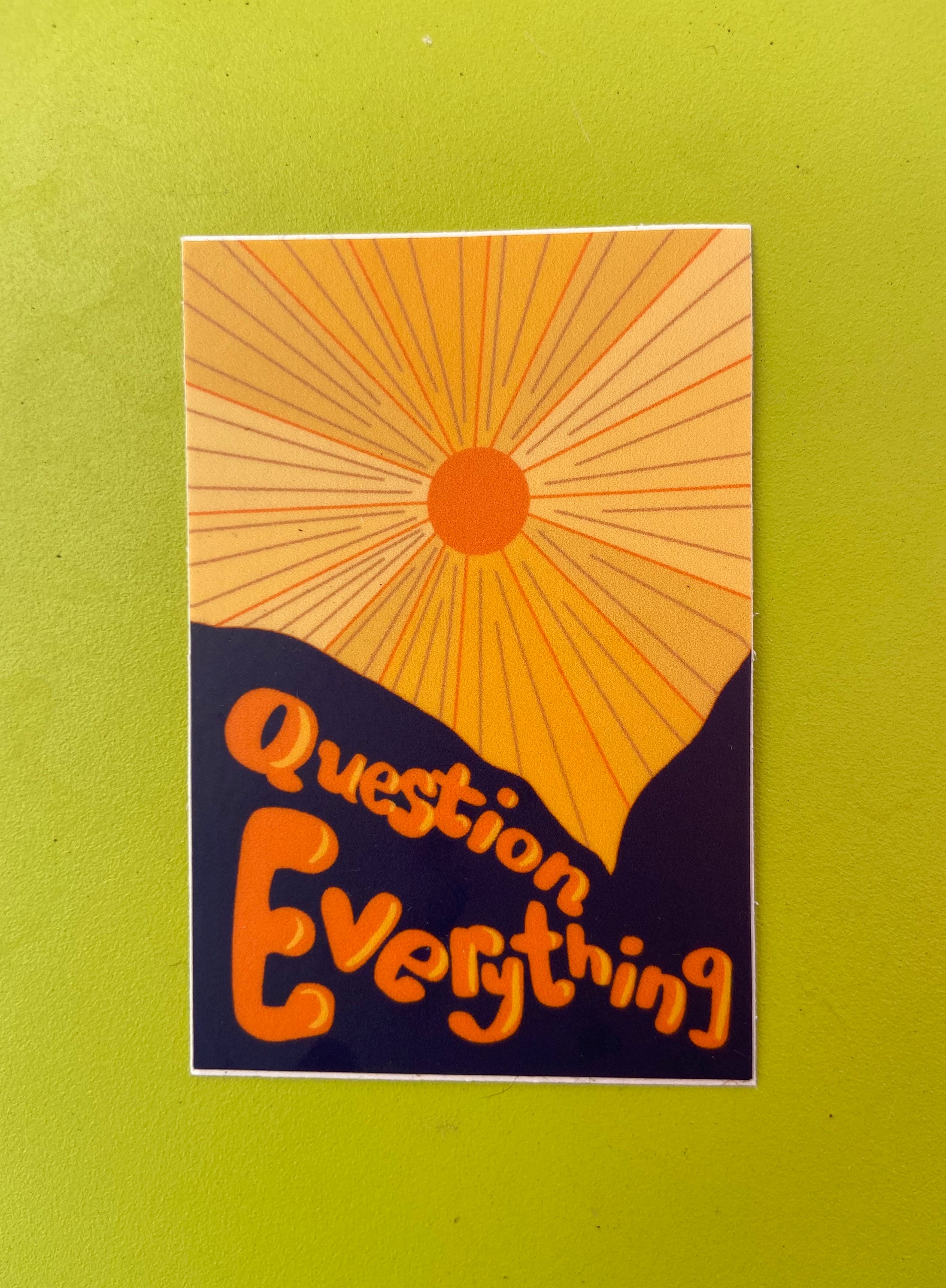 Question Everything Vinyl Sticker - Etsy Norway