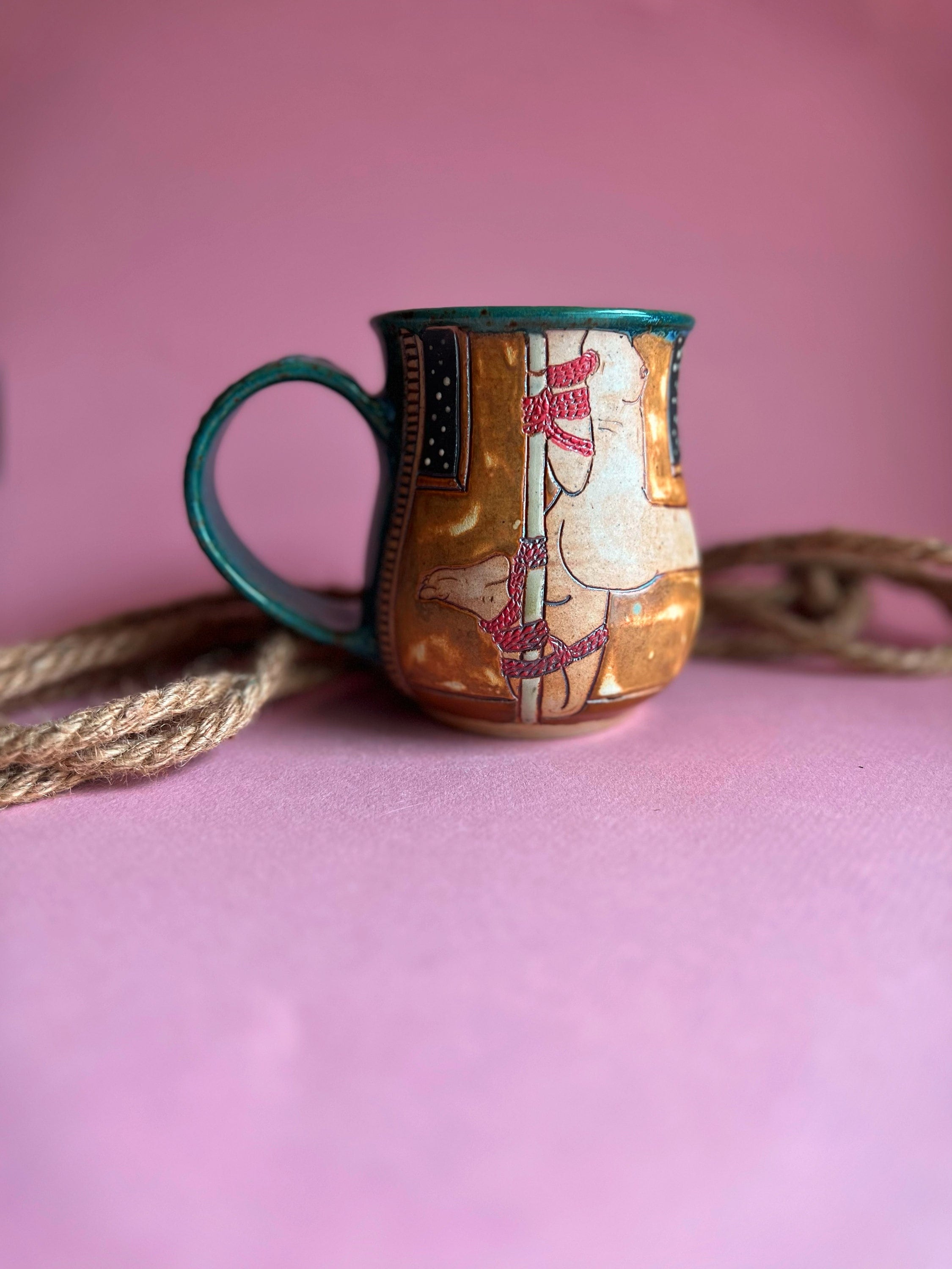 Red Jute & Bamboo - Kinbaku Kink Mug