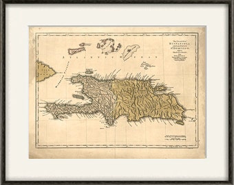 Hispaniola Haiti map vintage old maps Antique map poster map | Etsy