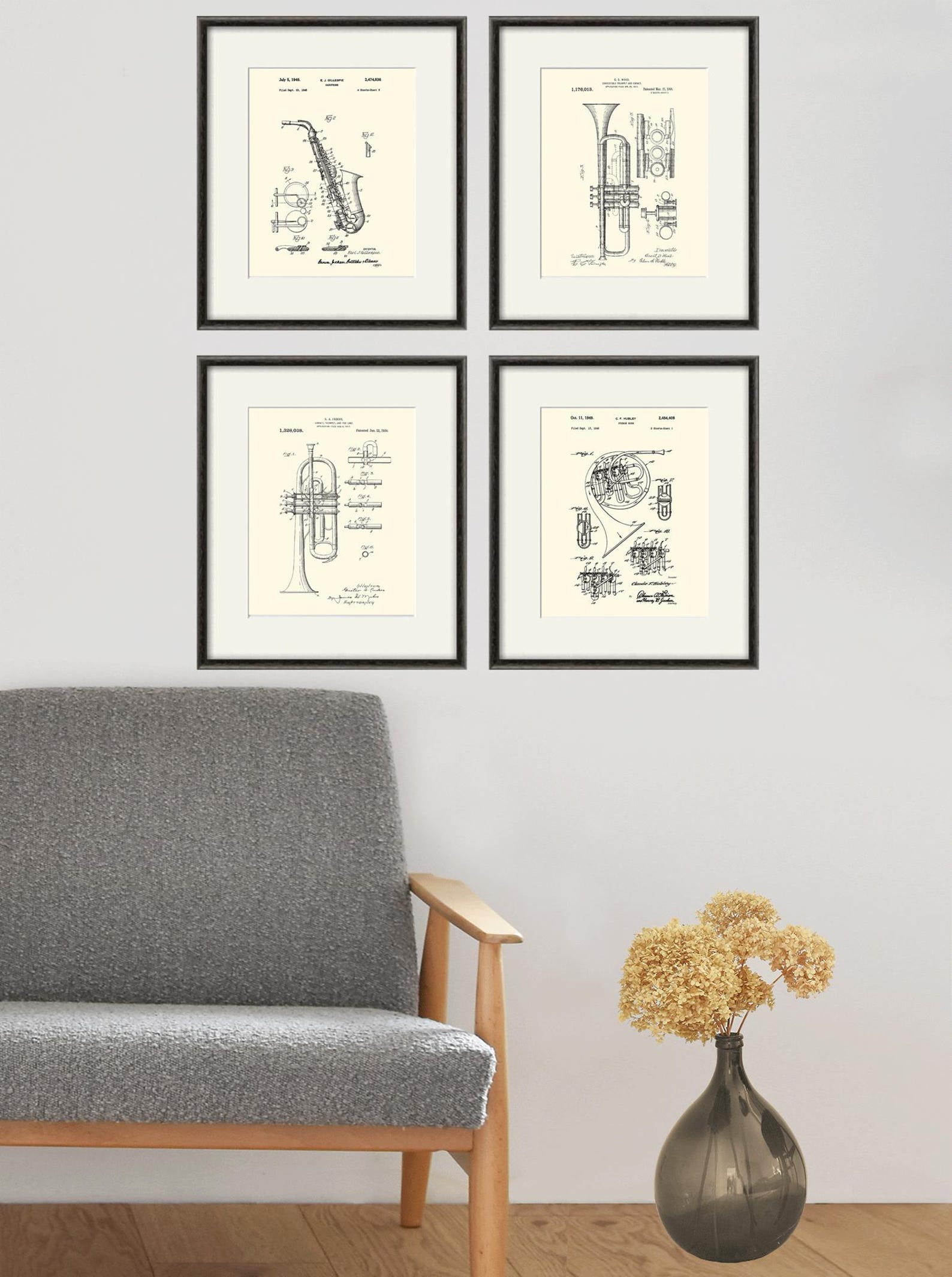 Brass Instrument Patent Art Music Art Print Patent Poster Music Wall ...