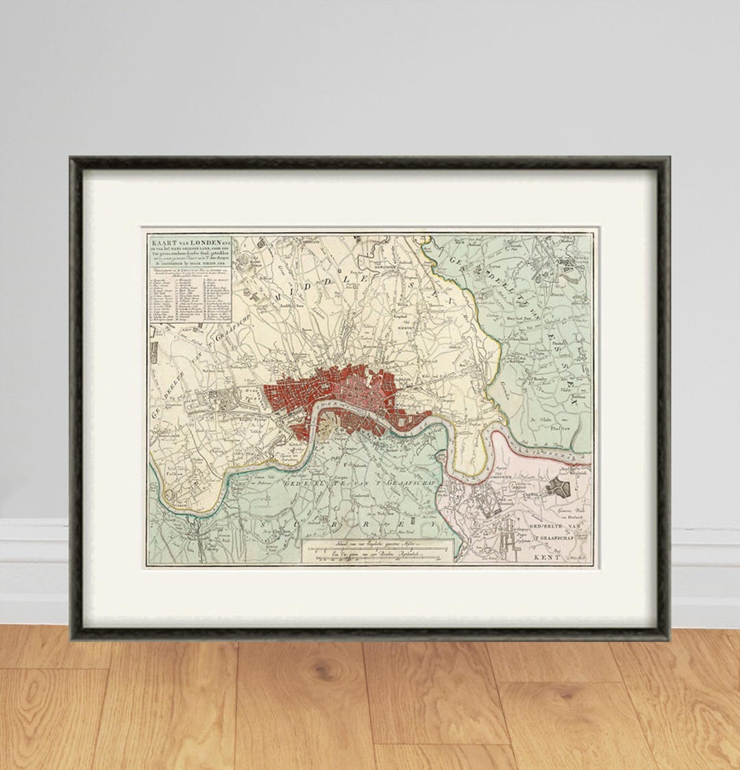 Antique London Map Print Map Vintage Old Maps Antique Map Poster Map ...