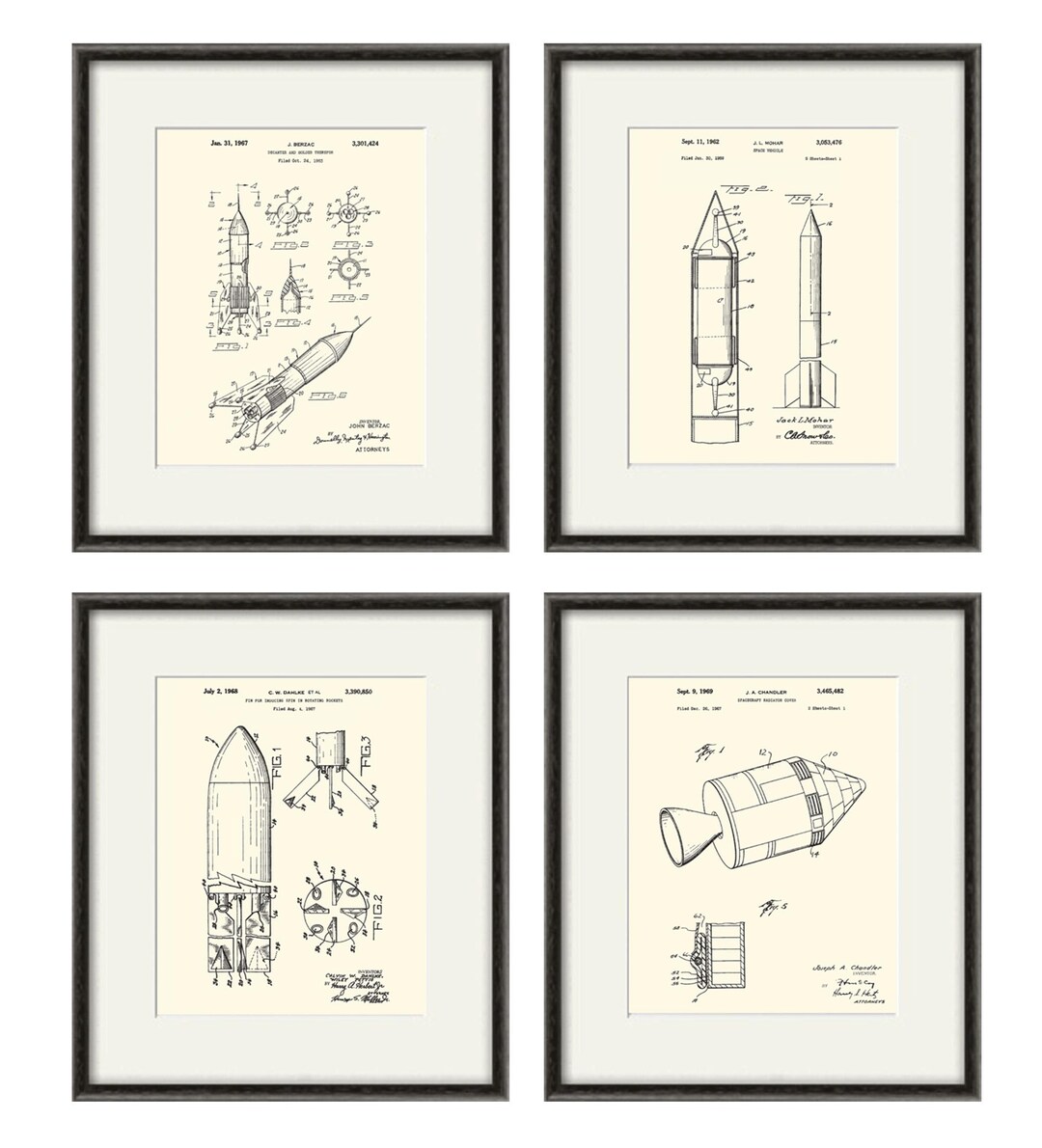 Rocket Art Print Patent Art Print Wall Poster Art Space Wall Art NASA ...