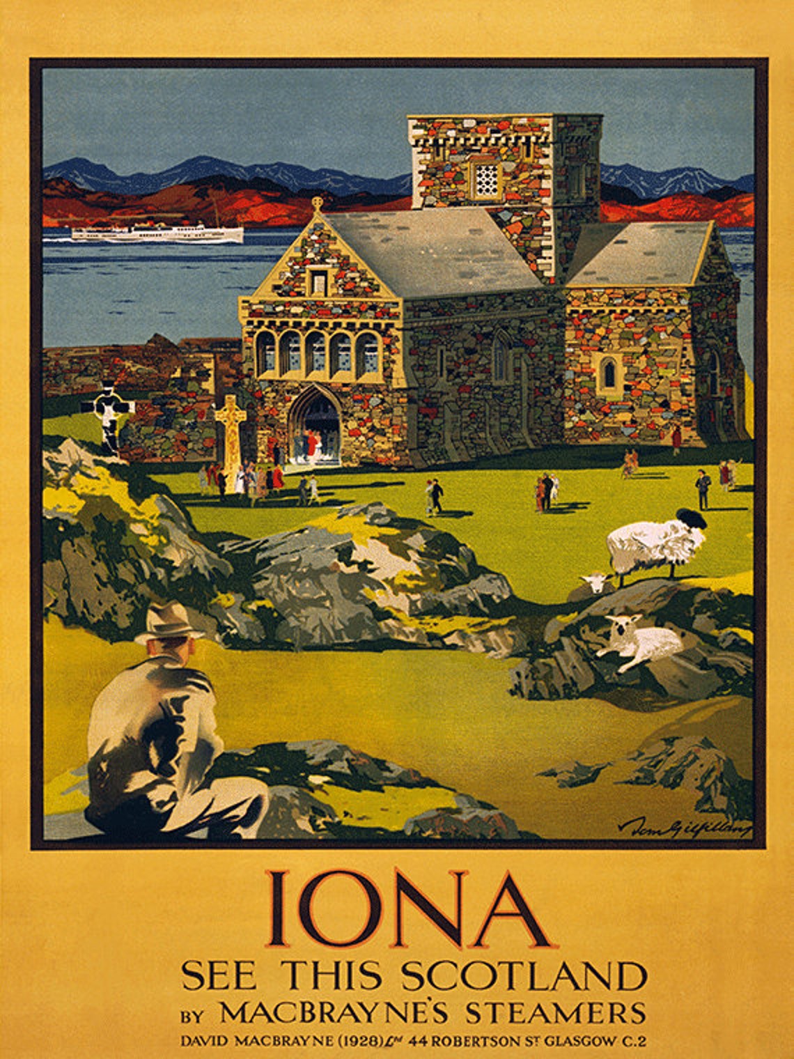 Scotland Art Print Travel Art Print Retro Art Print Wall | Etsy