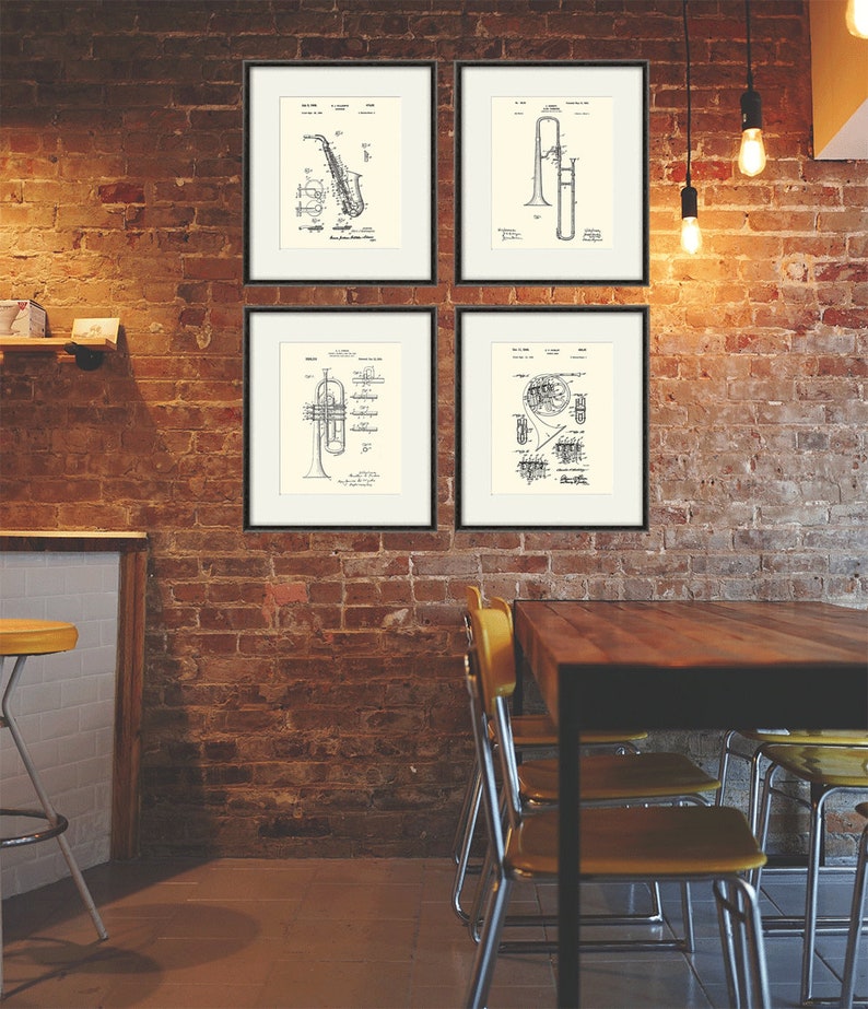 Brass Instrument Patent Art Music Art Print Patent Poster - Etsy