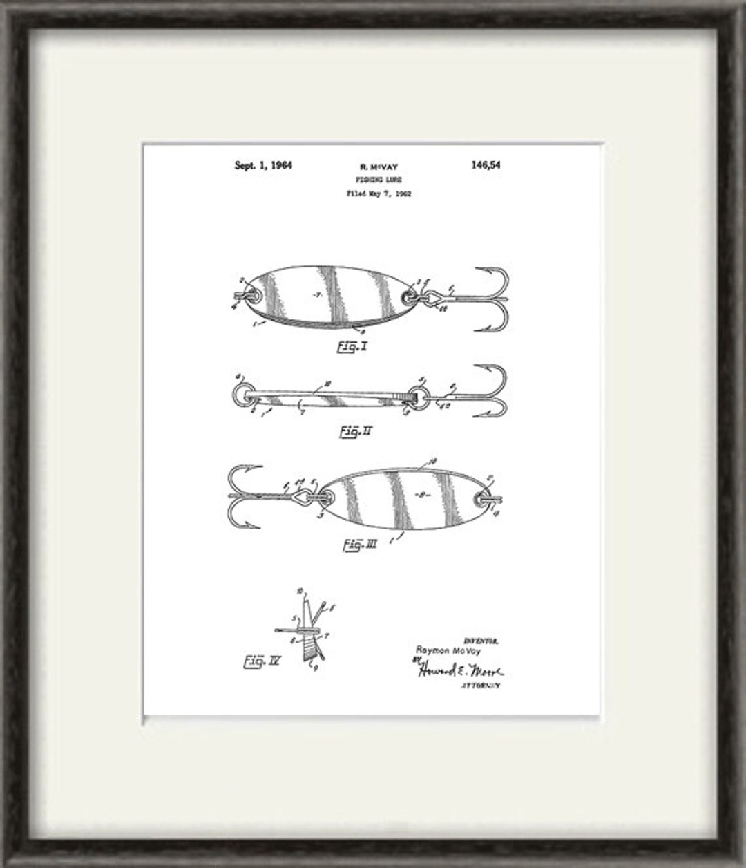 Fishing Lure Art Patent Art Print Fishing Art Print Patent Poster ...